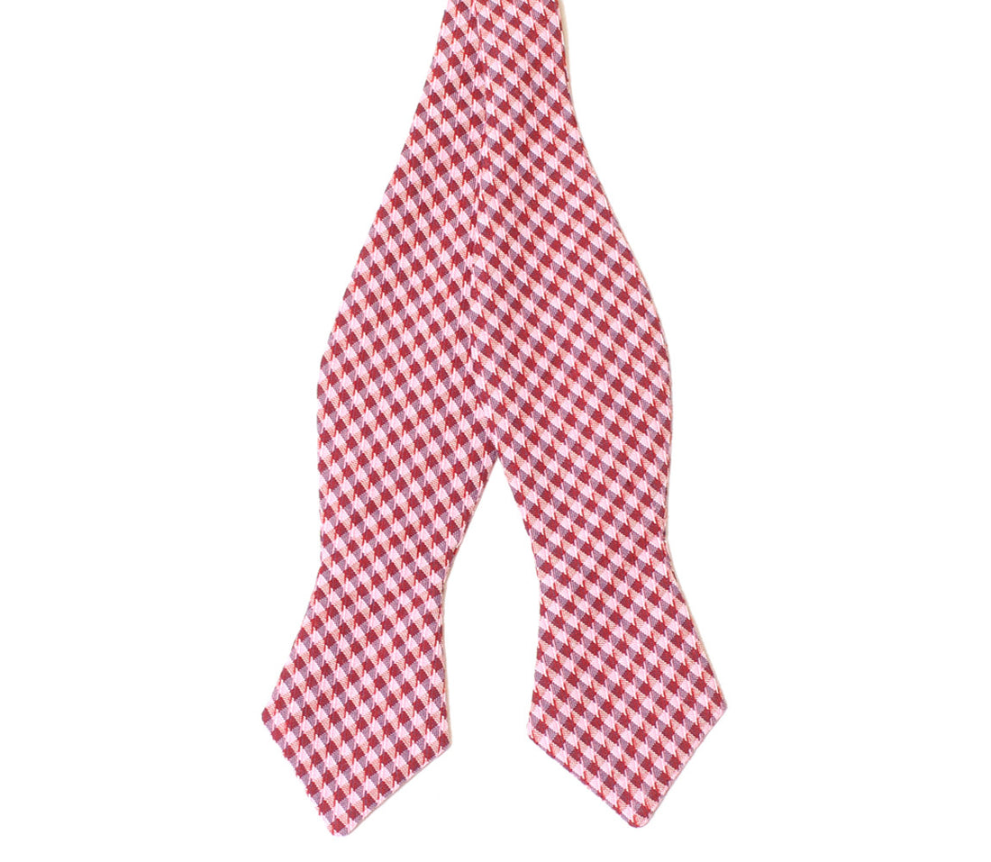 Red Gingham Diamond Tip Bow Tie – German Valdivia - Official Online ...